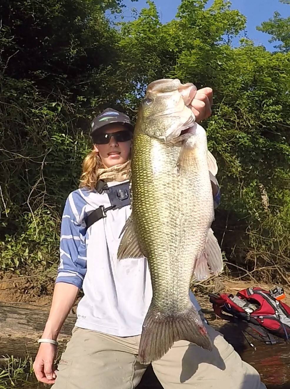 5 1/2 pounder on a frog - Coastal Angler & The Angler Magazine