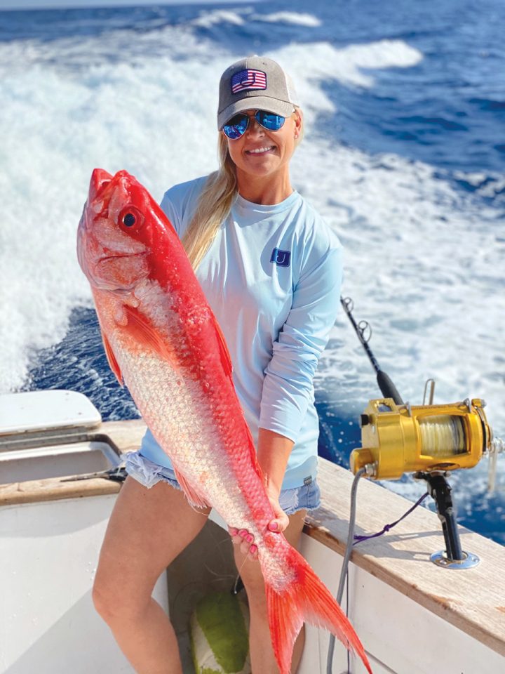 Katie Lewis with a beautiful Queen Snapper fishing with Capt. Marty ...