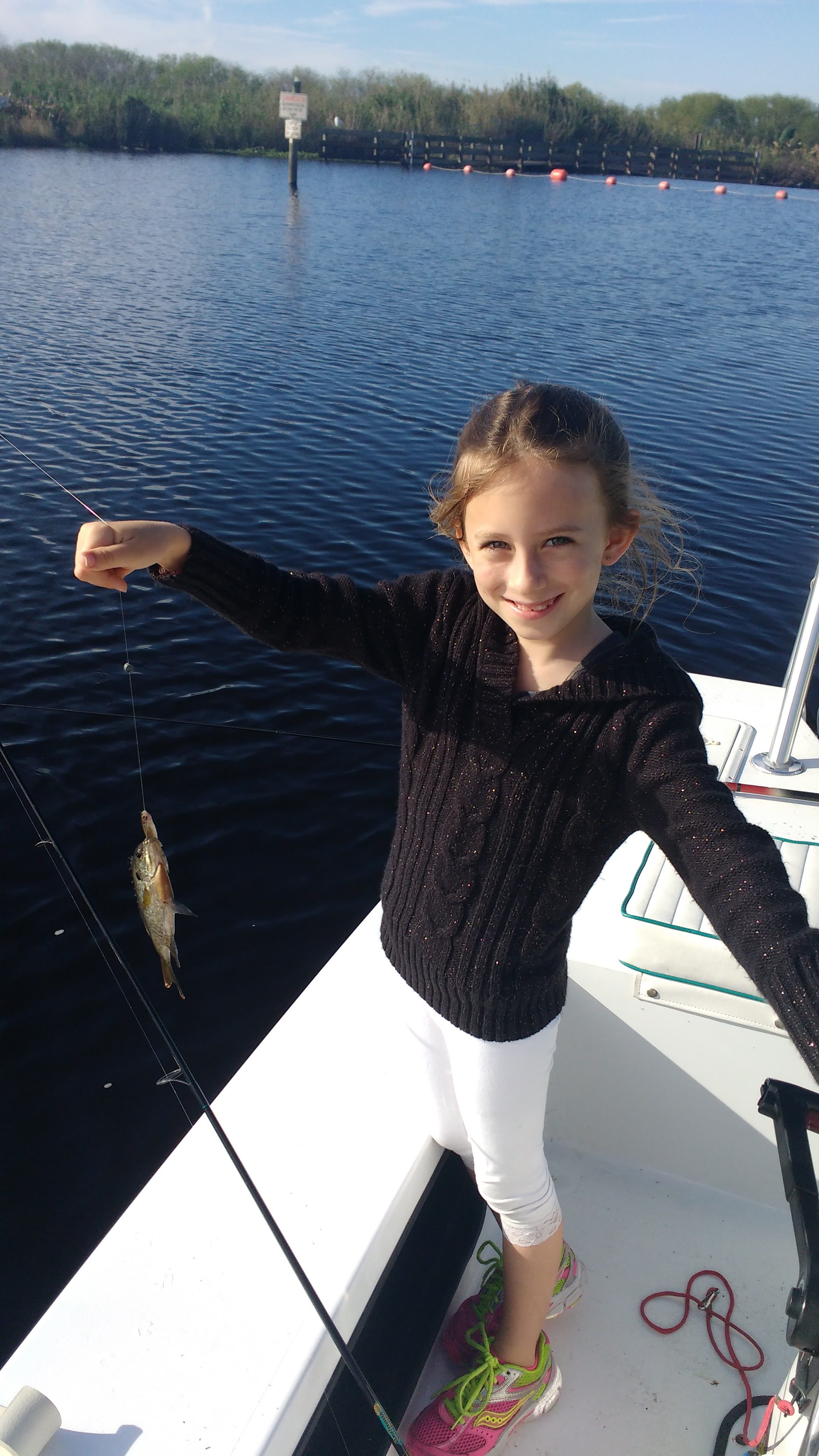 Picture of 7 year old Stephanie Wayne with a nice bluegill caught on ...