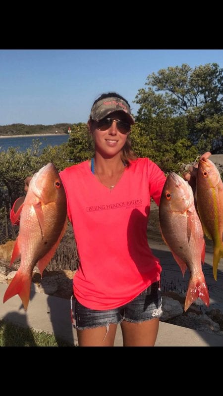 Angela Lohr in her new Fishing Headquarters lucky shirt with 2 nice ...