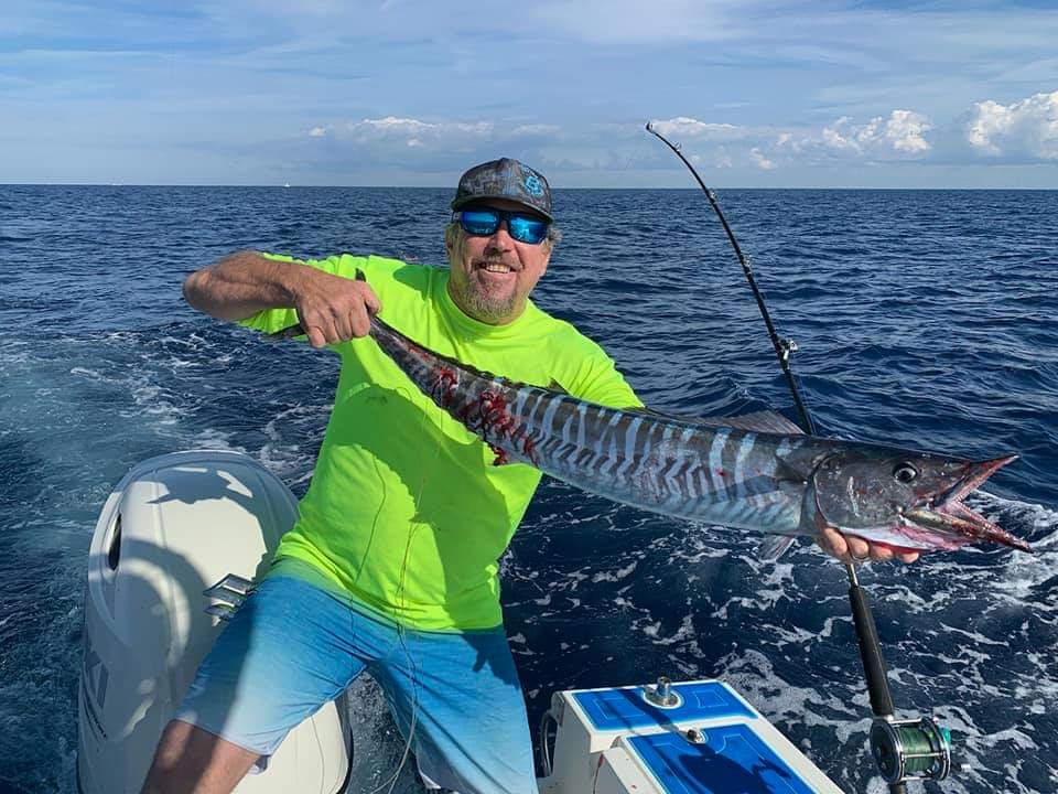 Michael Nocca caught this wahoo on a split tail mullet off North Palm ...