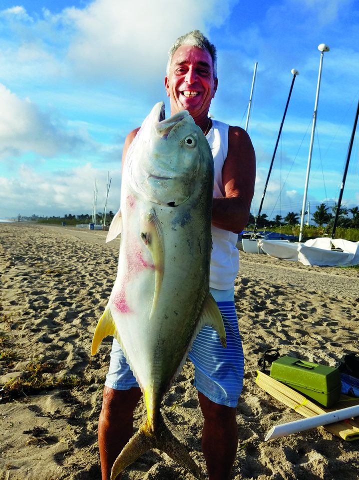 Pete Moccia caught this monster jack from the surf in Delray Beach ...