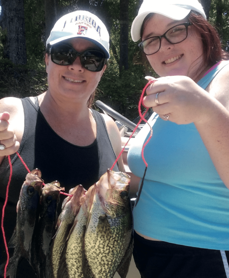 Monica and daughter Katie with a nice stringer of Crappie - Coastal ...