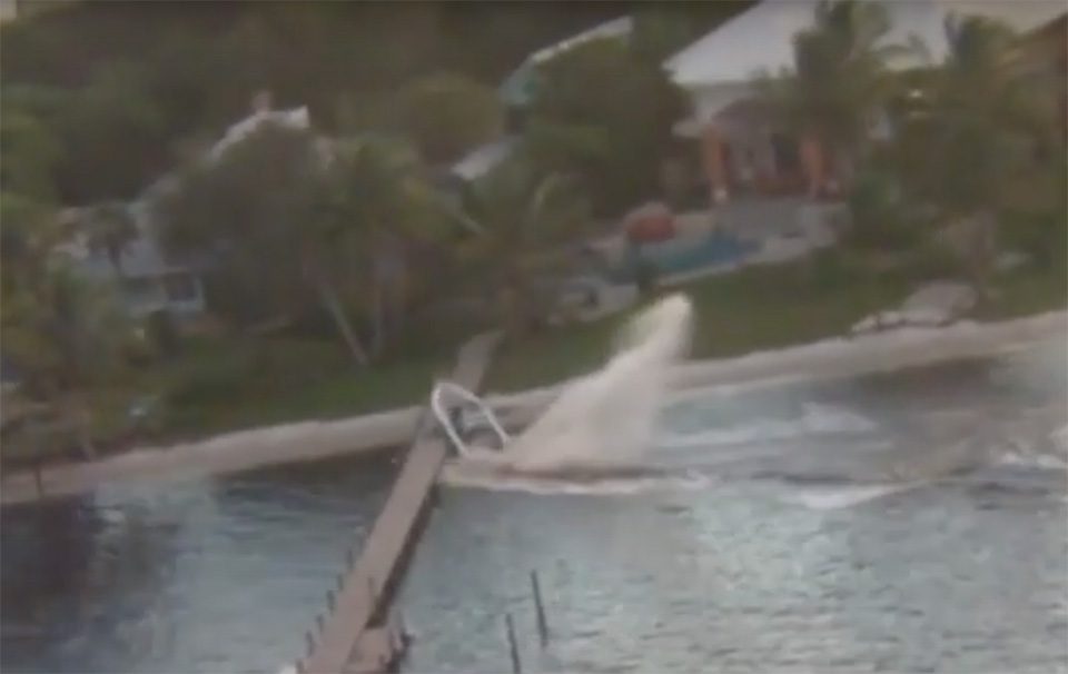 Unmanned boat speeds out of control, goes airborne before stopping ...