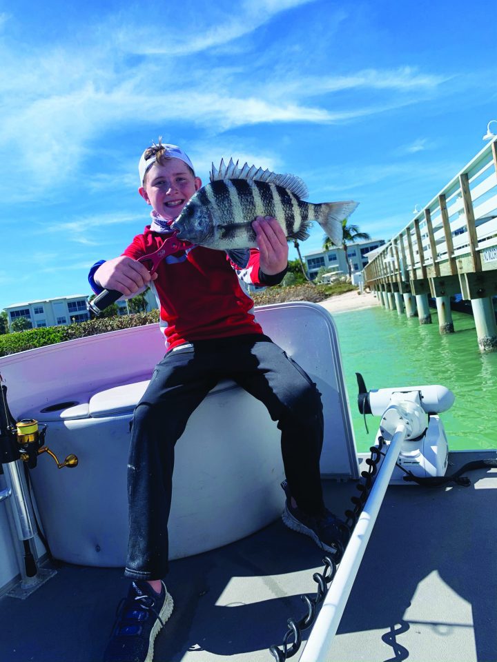 Austin Moretz w/ a nice sheepshead caught near Boca Grande. - Coastal ...