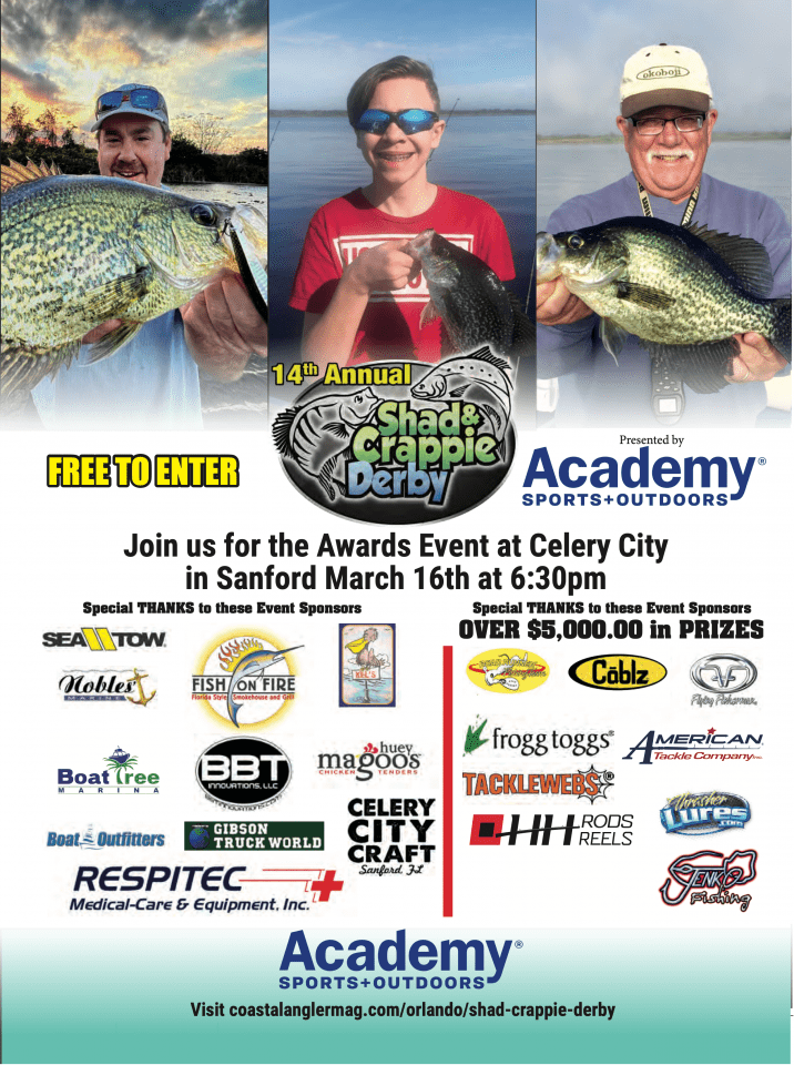 Thursday, March 16 – 14th Annual Shad & Crappie Derby Awards Event ...
