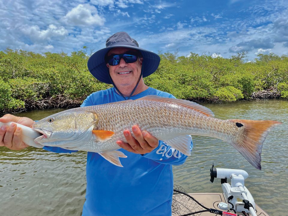 Brian caught this nice over slot redfish on a Captain Redfish Rob’s ...