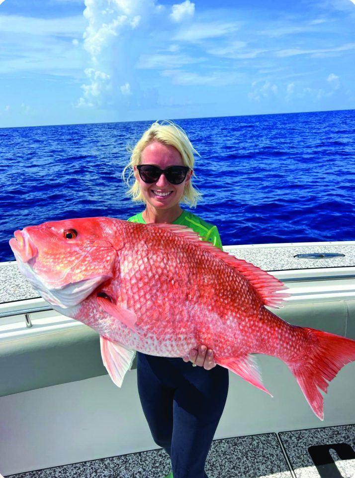 Jessica Harris caught this beauty about 80 miles out of Pine Island ...