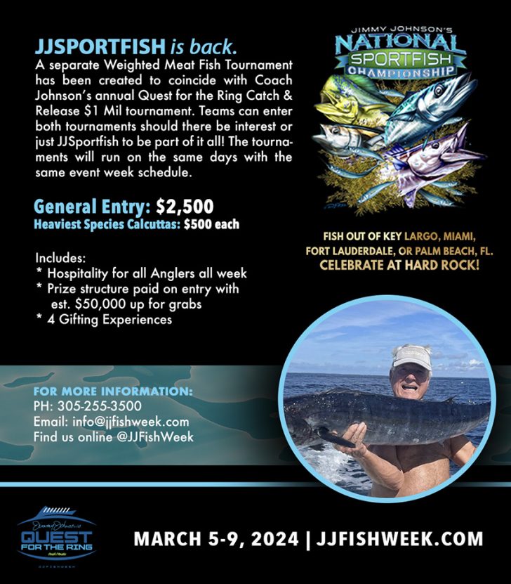 Jimmy Johnson’s Quest for the Ring Championship Fishing Week Returns to ...