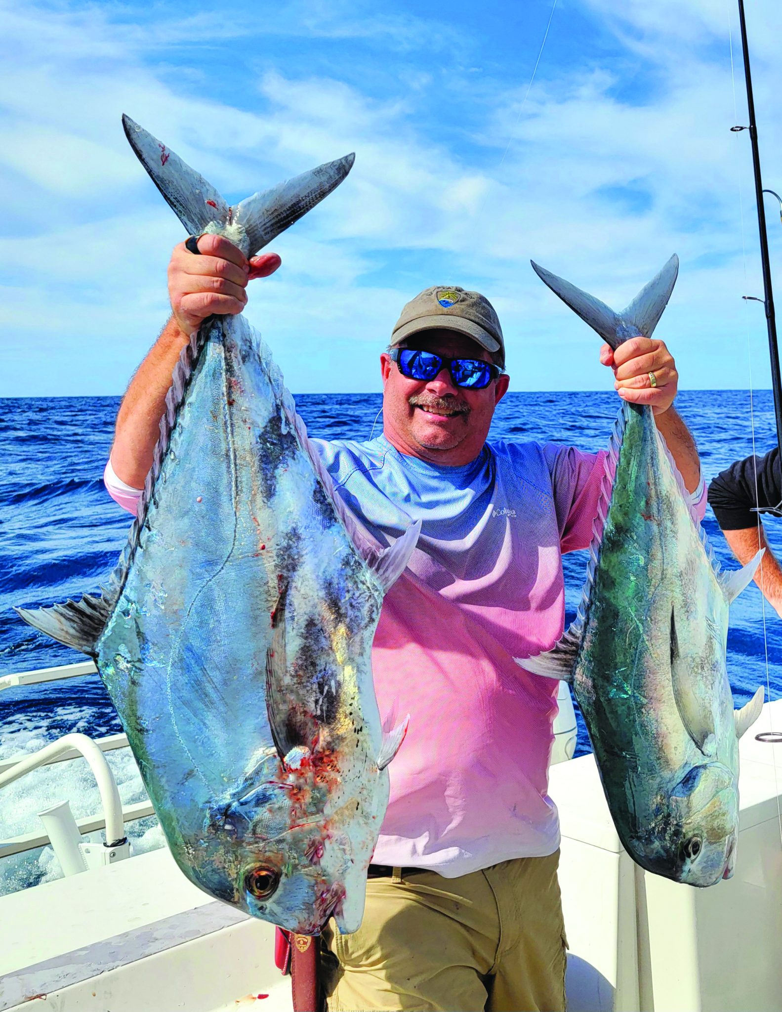 Curt Graber w/ two nice African Pompano, 55 miles offshore of Sarasota, tight lines! - Coastal ...