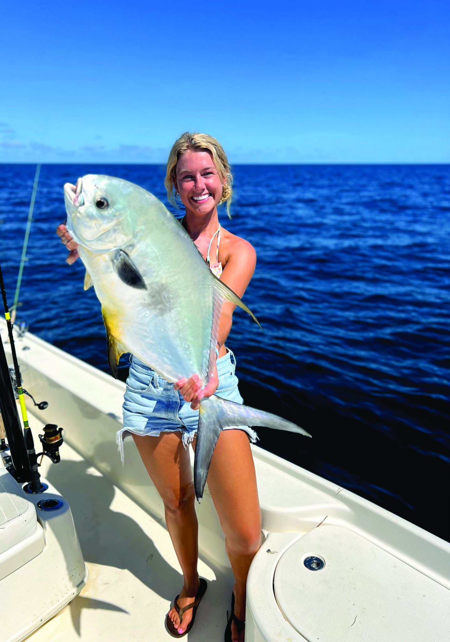 Savannah Spedding w/ a beautiful permit she caught off Anna Maria ...