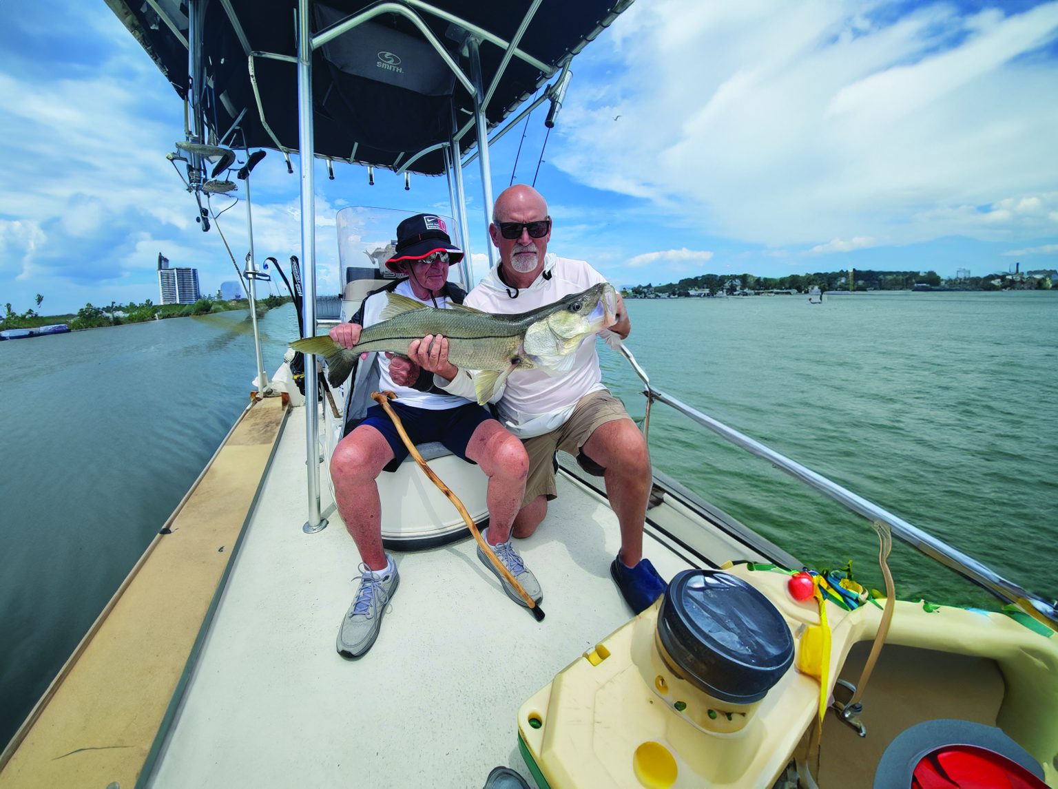Jack Lain and son w/ a nice Estero Bay snook, caught w/ Capt. Fred ...