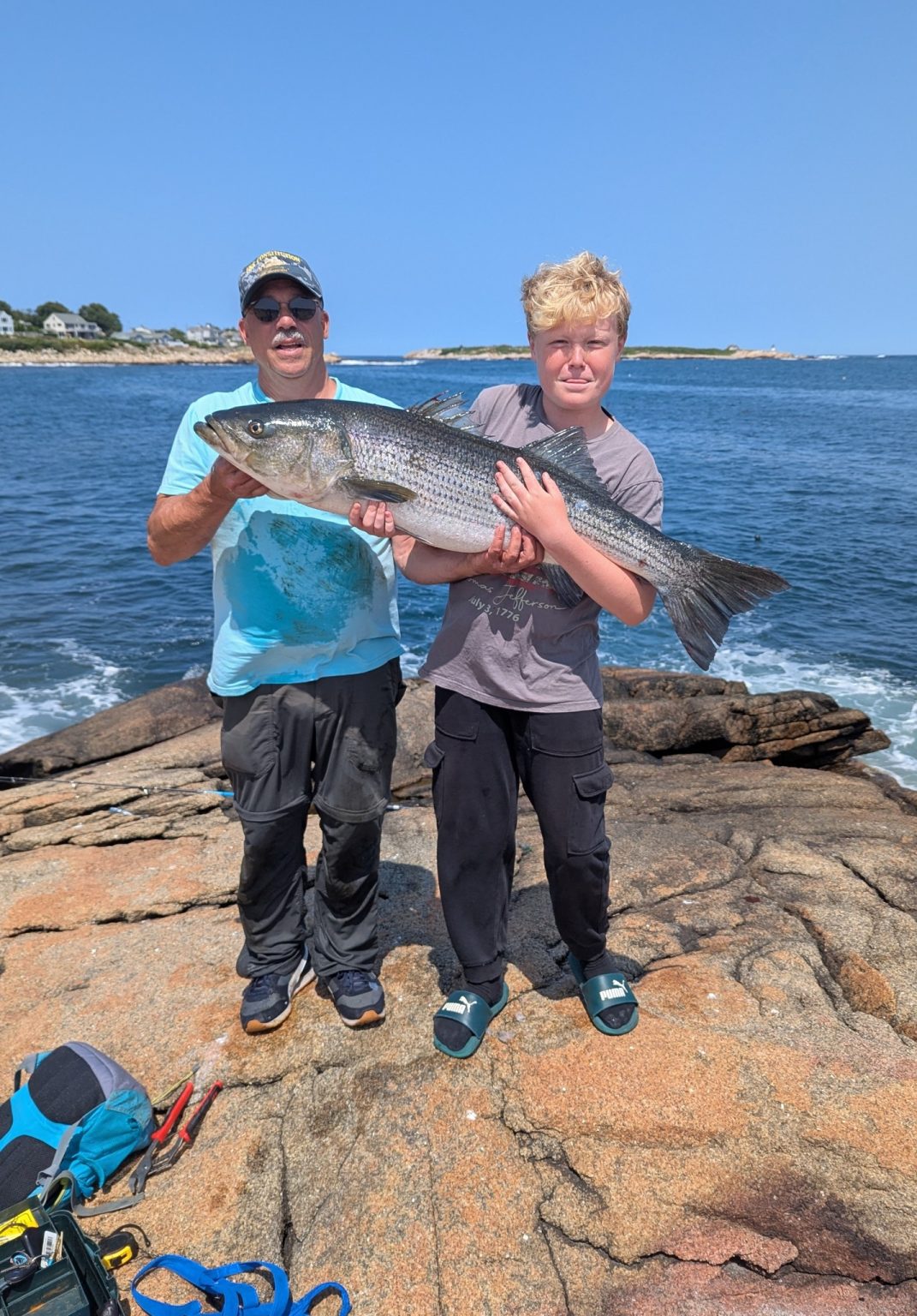 45″ Striper caught off Whale Cove, Rockport, MA by Finn Brady-Brian ...