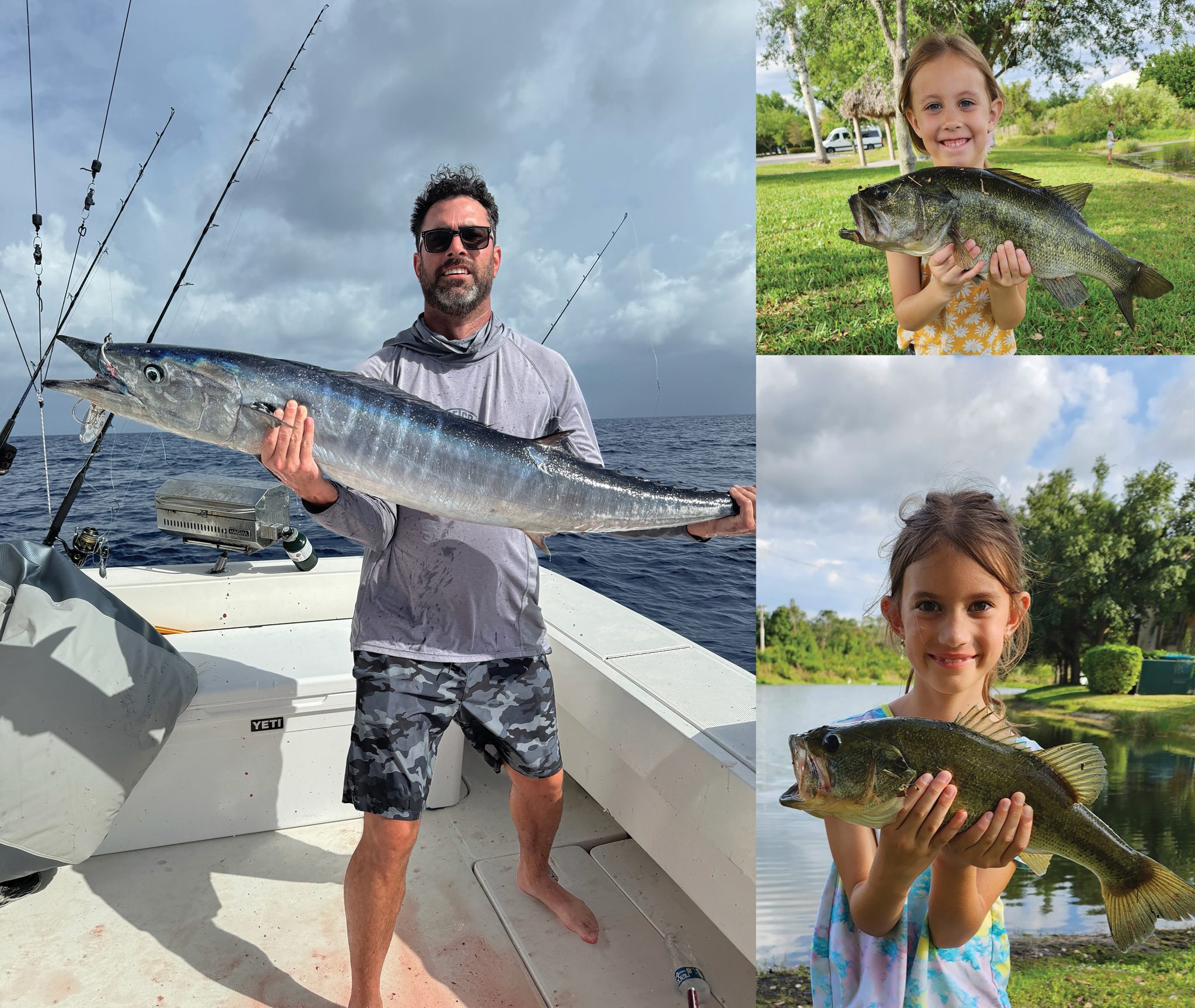 A family that fishes together…Father Tim Wright and his daughters Nori ...