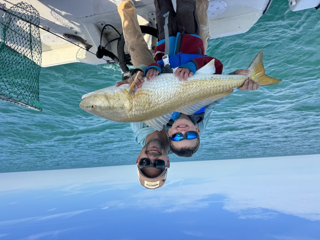 6yo – 44” Redfish. 42’ of water - Coastal Angler & The Angler Magazine